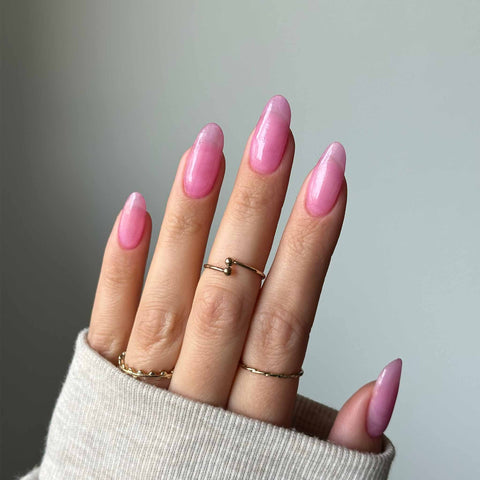 Glisten Up Translucent Pink Nail Powder | Pink Nail Designs | GLAMRDiP