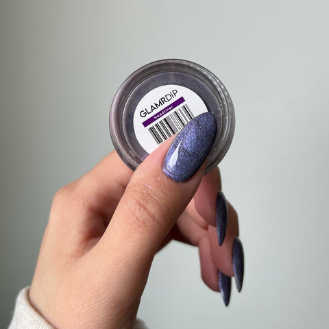 Headliner Navy Blue Glitter Nail Powder | Dark Nail Designs | GLAMRDiP