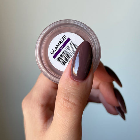 Oak Dark Chocolate Brown Nail Powder | Brown Nail Designs | GLAMRDiP